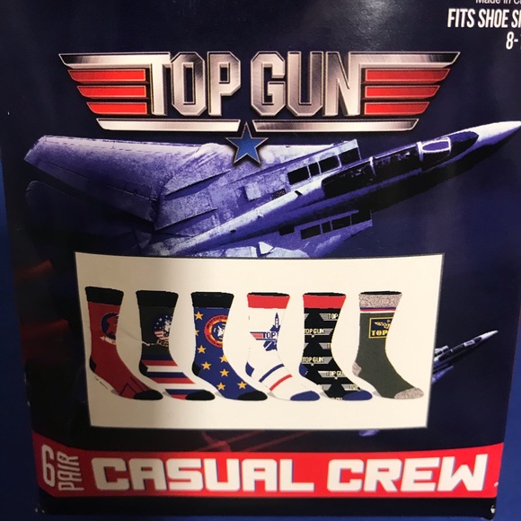 Bioworld | Underwear & Socks | New Top Gun Movie 6 Pr Casual Crew Socks ...